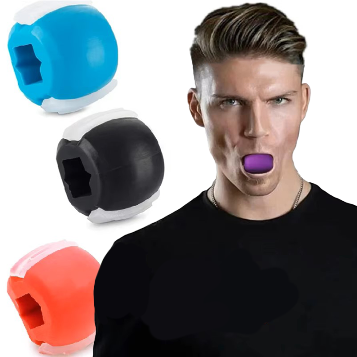 Silica Gel Face Fitness Ball Jaw Exerciser Facial Toner Reduce Double ...