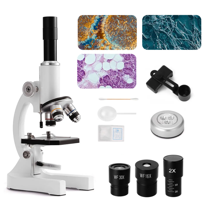 Microscope for Adults Kids 64X-2400X Magnification Compound Microscope ...