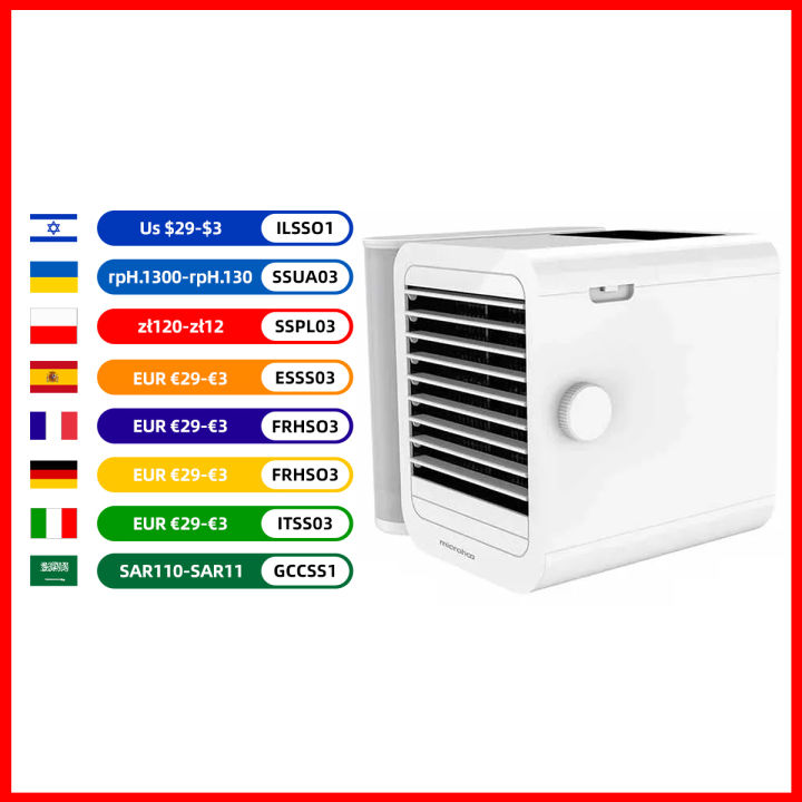 Mini Air Conditioner Water Cooling Fan Touch Screen Timing Artic Cooler ...