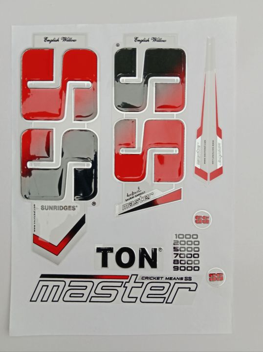 New 3D 2024 Latest SS TON SUNRIDGES Master Cricket Red Black Edition ...