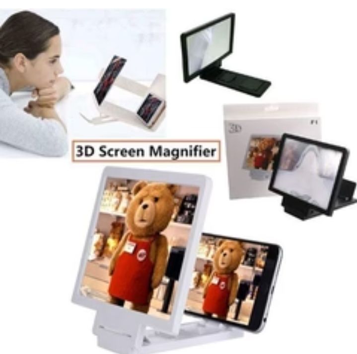 3D Foldable Cell Phone Screen Magnifier HD Expander with Stand | Daraz ...