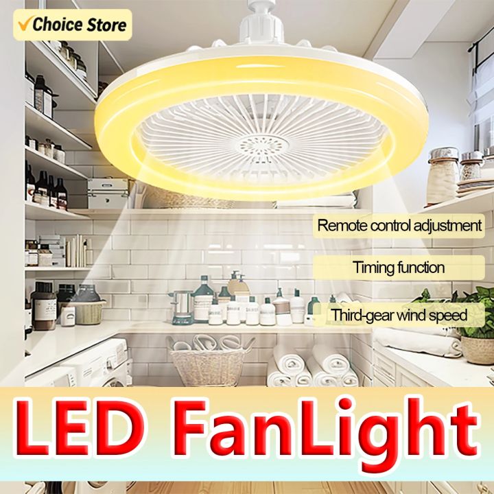 Fan & Light 2-in-1 Dimmable AC85-265V LED Fan Ceiling Light 3 Speed ...