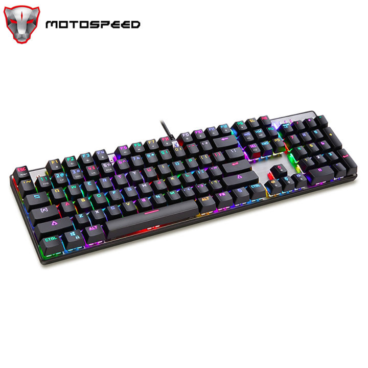 Motospeed CK104 Gaming Mechanical Keyboard 104 Keys RGB Backlit Wired ...