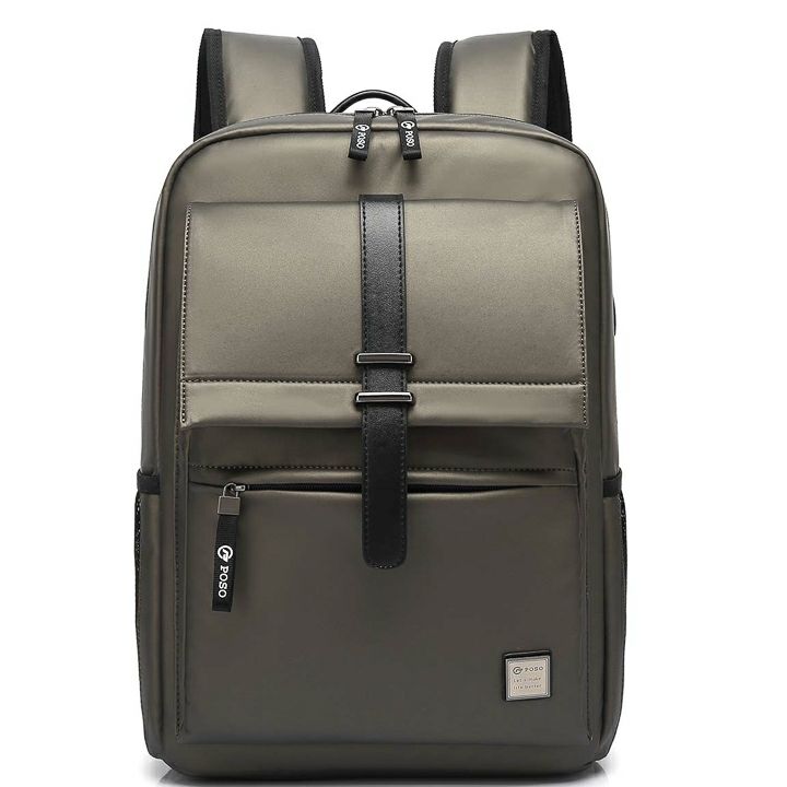 POSO Backpack 15.6inch Laptop Backpack Fashion Business Travel Anti ...