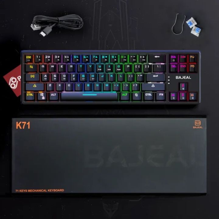 K71 Hotswappable Keyboard RGB Rainbow Mechanical Gaming Keyboard 71 ...