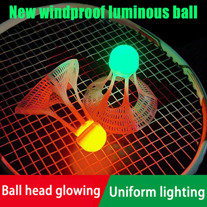 Nylon Fluorescent Shuttlecocks Super Resistant LED Badminton Ball ...