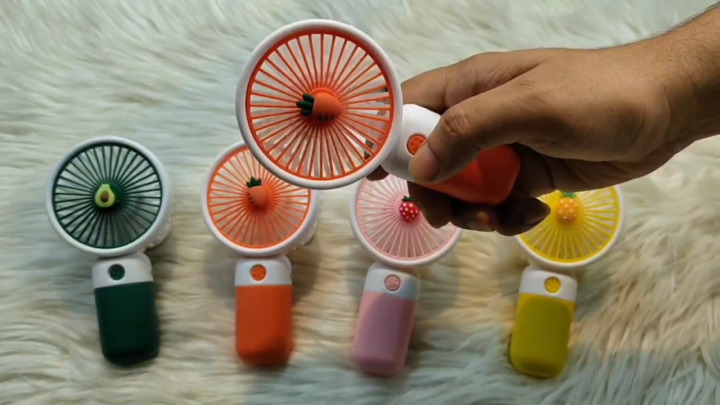 Mini Charger USB Fan, Smart Mini USB recharging Fan with stan. | Daraz ...