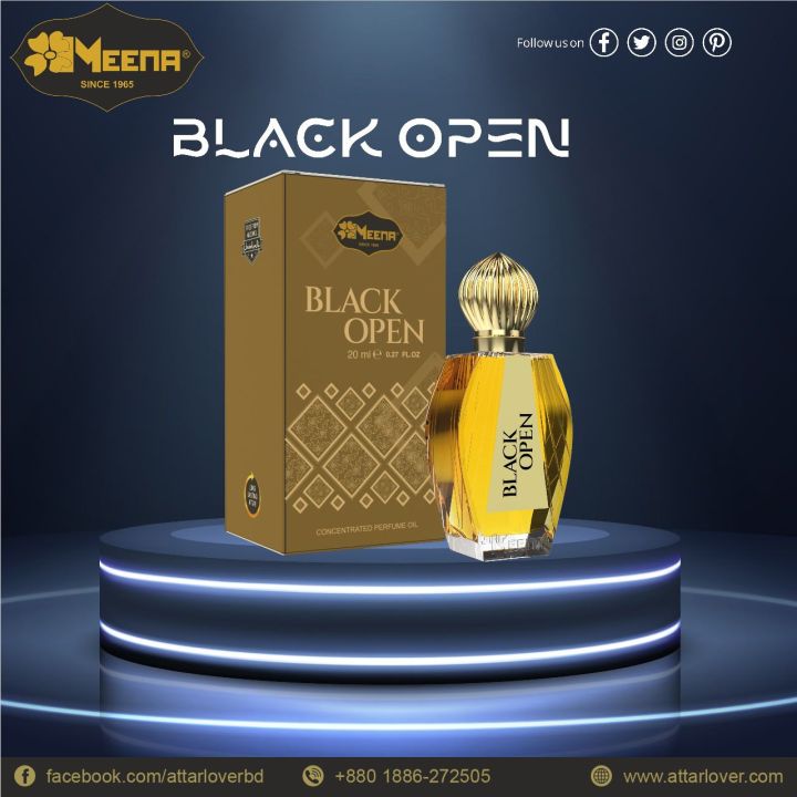Meena Black Open Concentated Perfume Oil-Made in India-Non Alcoholic ...