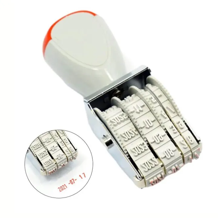 Date Stamp Manual Date Stamp For Planner Bussiness Adjustable Rubber ...