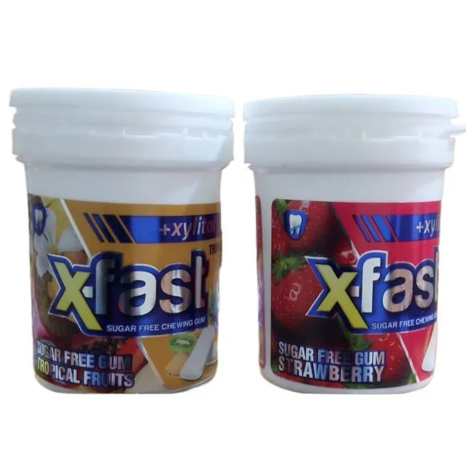 Pack of 2 X-Fast Bubble Gums ( Tropical Fruit with 1 Random Flavour ...