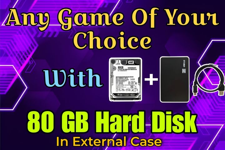 Any Game Of Your Choice With 80 GB Hard Disk In External Case | Daraz.pk