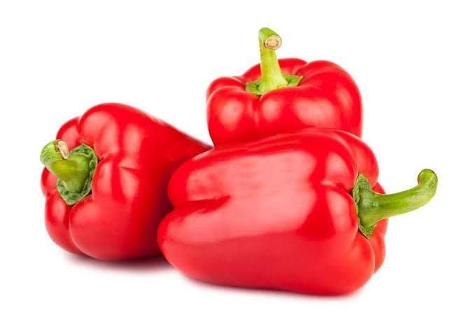Red hybrid (Shimla Mirch) capsicum sweet paper kitchen gardening ...