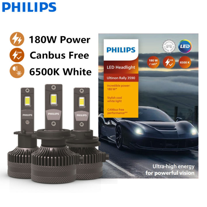 Philips Ultinon Rally 3590 LED H4 H7 H11 HB3 HB4 HIR2 180W Power Bright ...