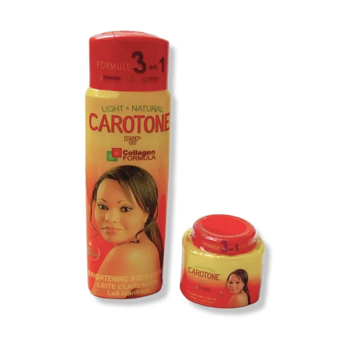 Carotone Brightening Body Lotion 215ml with Caratone Face cream 135ml ...