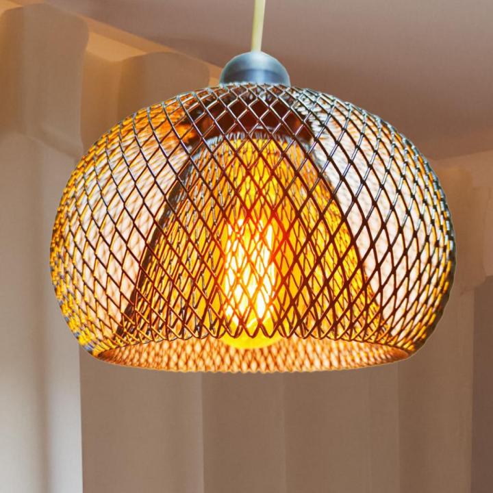 Metal Wire Pendant Lamp Shade Ceiling Light Shade Chandelier Cover Cage ...