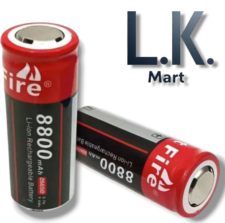 New 26650 Original Rechargeable Battery Cell 3.7v 8800 mAh Large ...