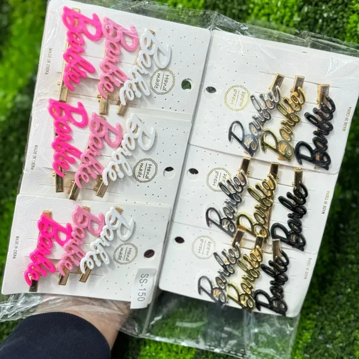 3pin Card Cute Cartoon Barbie Princess Hairpin Multicolour Hair Pin ...