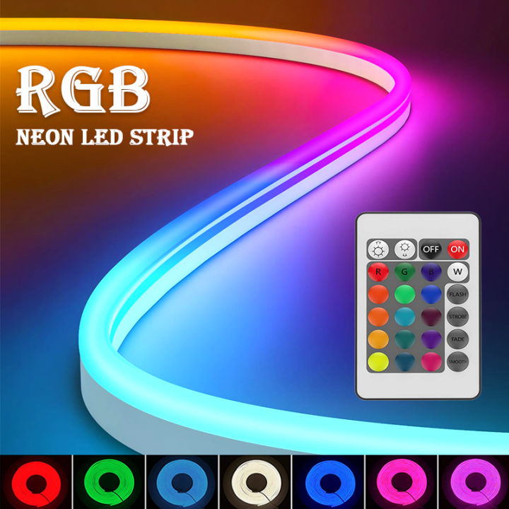 USB LED Neon Rope Lights, RGB Led Strip Lights with Remote, Color ...