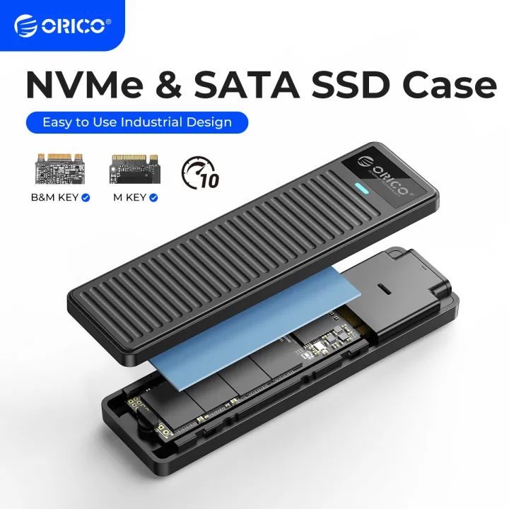 Tool free M.2 NVMe SSD Enclosure Dual Protocol USB3.2 Gen2 M2 SSD ...