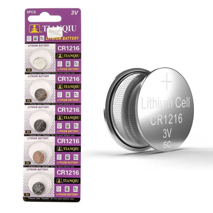 3PCS TIANQIU CR1216 Battery CR 1216 3V Lithium Button Cell Coin Battery ...