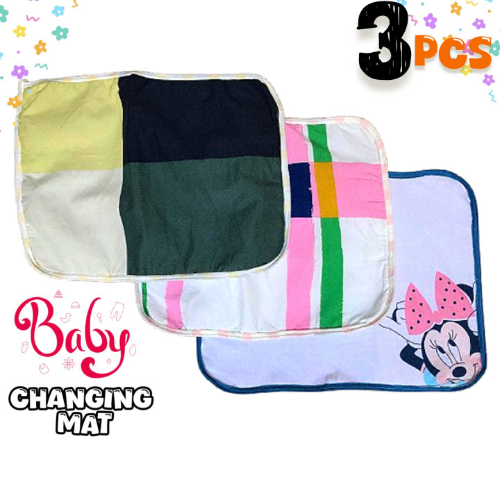 Pack of 3 Cotton Baby Changing Mat Bed Protector Waterproof Urine-proof ...