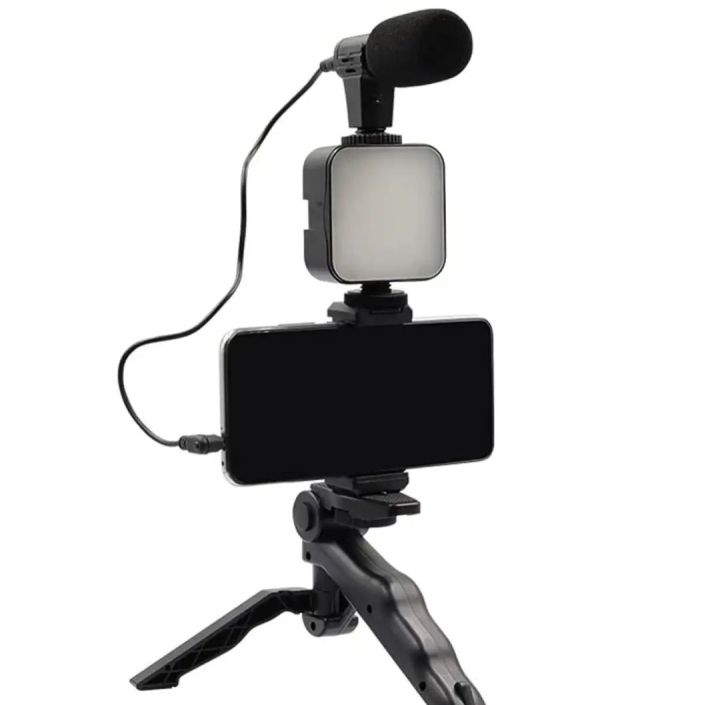 Mobile Vlogging Kit, Video Making kit, with tripod stand, Microphone ...
