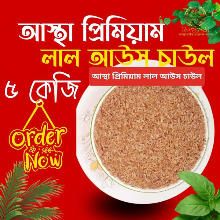 Astha Premium Lal Aus Rice 5 Kg | Daraz.com.bd