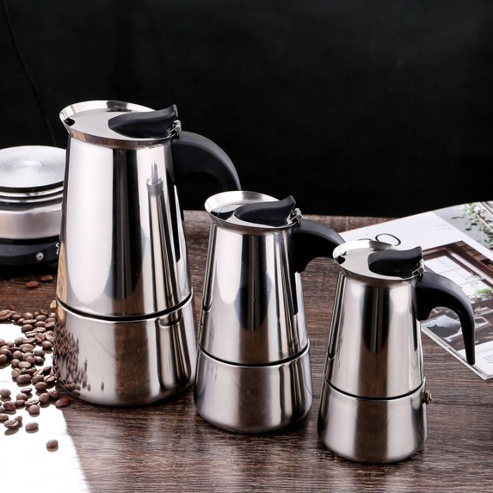 Stainless Steel Coffee Pot, Mocha, Espresso, Latte Percolator, Stove ...
