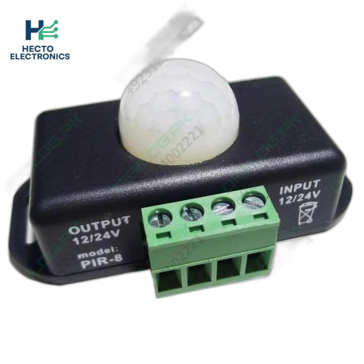 Pir8 Controller 12v 24v Pir Sensor Led Dimmer Switch Motion Timer ...