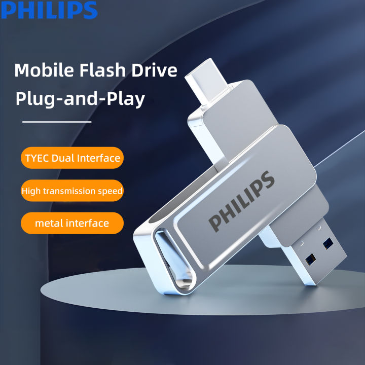 Philips 256GB 3.2 USB Flash Drive Metal High Speed Pen Drive 128GB ...