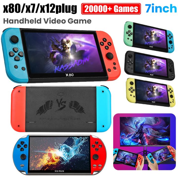 X80 X12 Plus X7 Video Game Console Built-in 20000+ Retro Games Portable ...