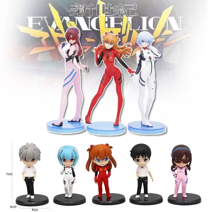 Neon Genesis EVANGELION Anime Figure Eva 3Pcs/set Ayanami Rei Asuka ...