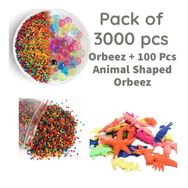 3000 imported Colored Orbeez + 100 Pics Animal Orbeez Soft Crystal ...