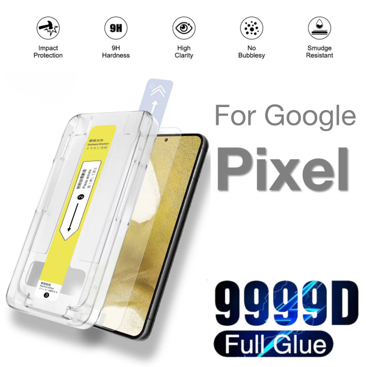 For Google Pixel 9a 8 Pro 7a 7 6a 8a 9 10 XL 5G Screen Protector Tempered Glass Protective Easy ...