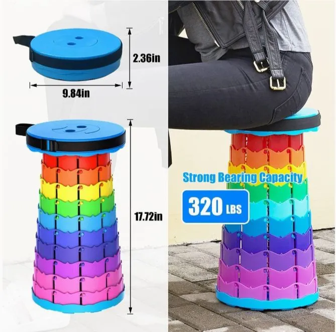 Telescoping Stool,Simple Stool Collapsible,Portable Retractable Stool ...