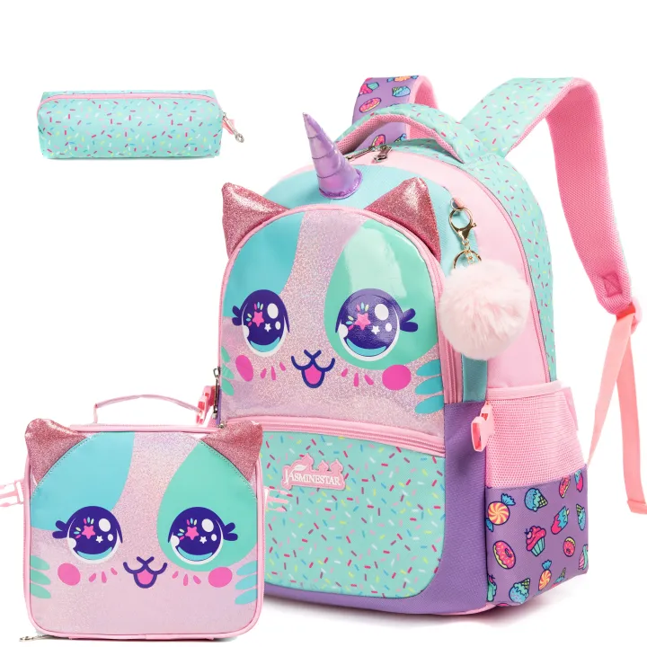 Meetbelify Kids Backpacks for Girls with Lunch Box Backpack for Girls ...