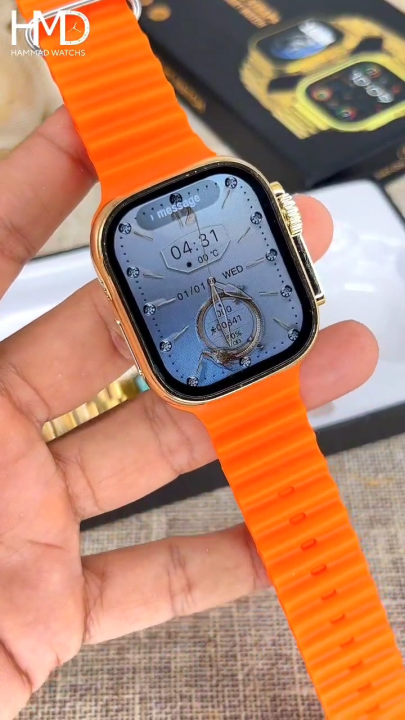 Premium Ultra Smartwatch – Golden Edition with Luxury Chain, Ultra ...