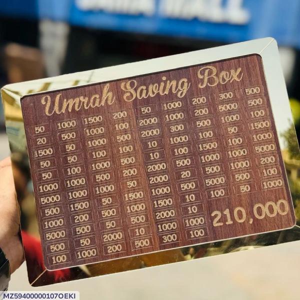 210,000 PKR Wooden money saving Box | cash challenge tracker |Umra ...