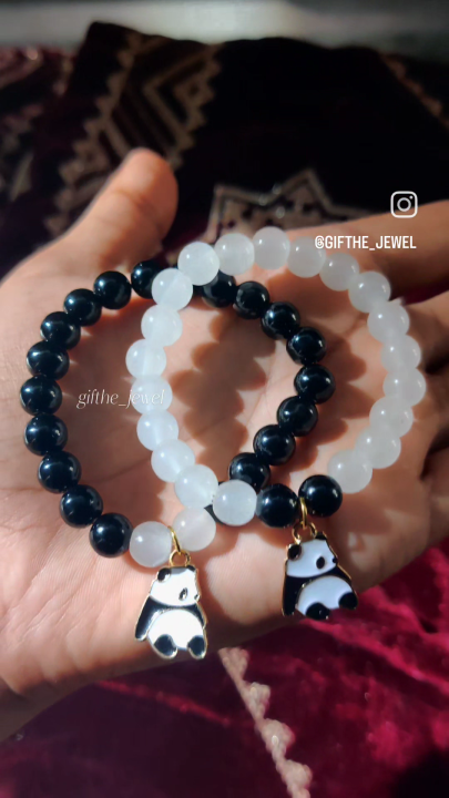 Friendship cute Panda Bracelets pair, Pack of 2Cute panda bracelets ...