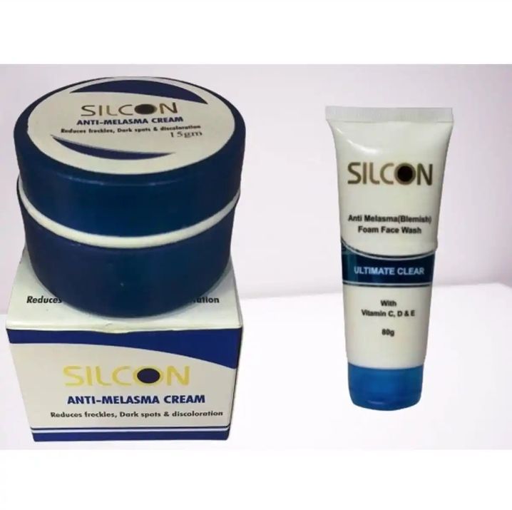 Silcon Anti Melasma Cream 15G And Foam FaceWash 80G Combo | Daraz.com.np