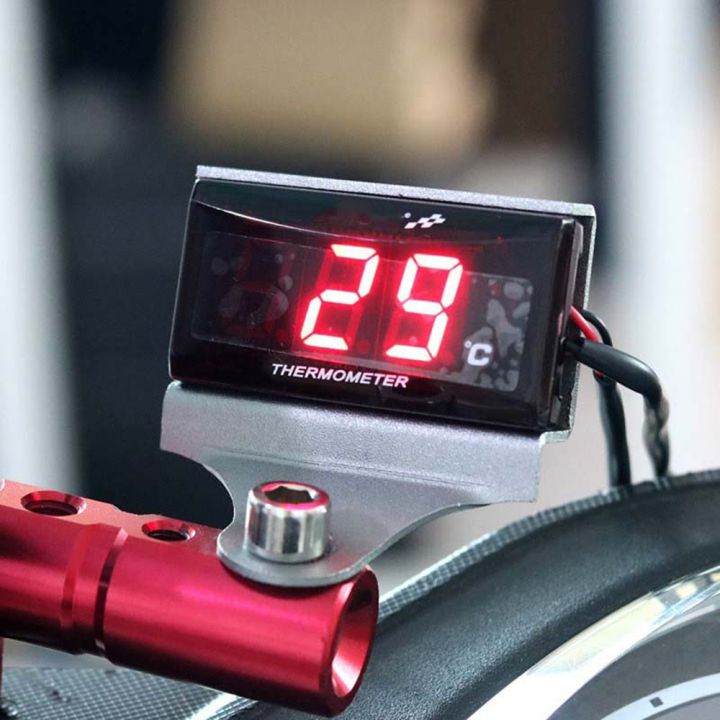Universal Motorcycle LCD Digital Thermometer Instrument Water Temp ...