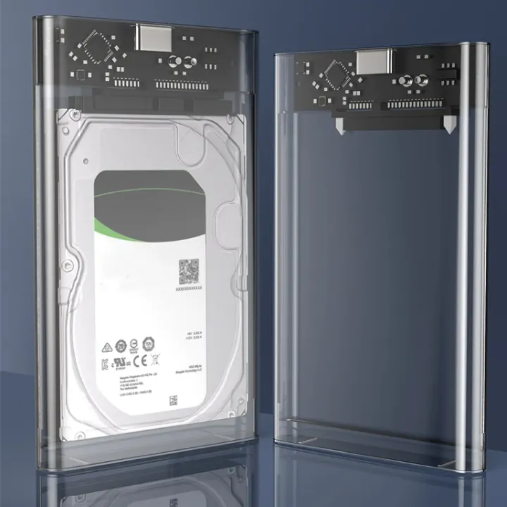 2.5 Inch SATA SSD External Hard Drive Case USB 3.0/Type C HDD Enclosure ...