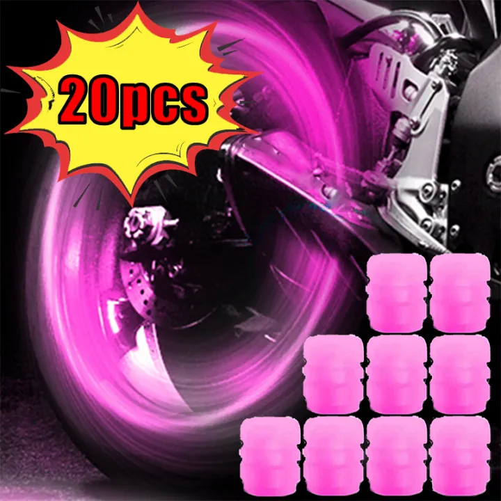 Car Luminous Tire Valve Cap Motorcycle Bike Wheel Nozzle Night Glowing ...