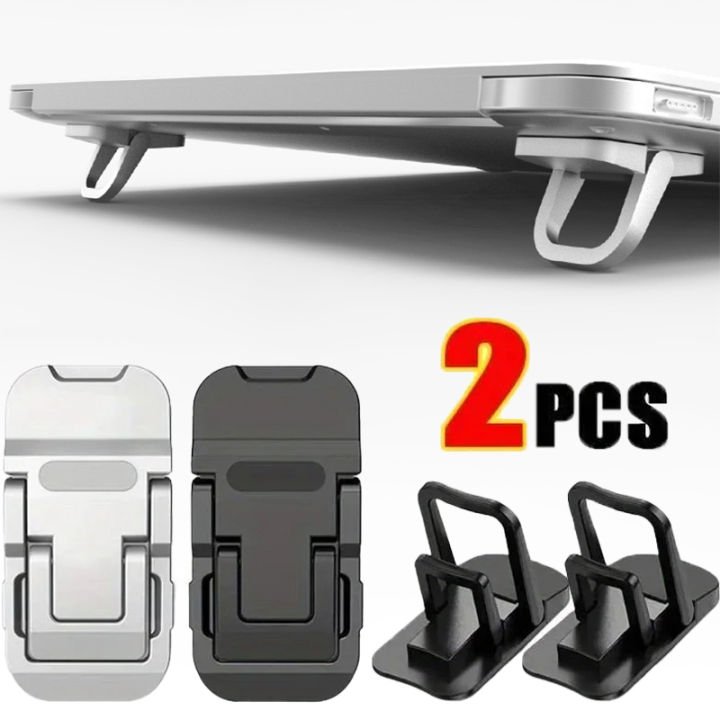 2pcs/set Adjustable Folding Laptop Stand Mini Legs Ultra-thin Portable ...