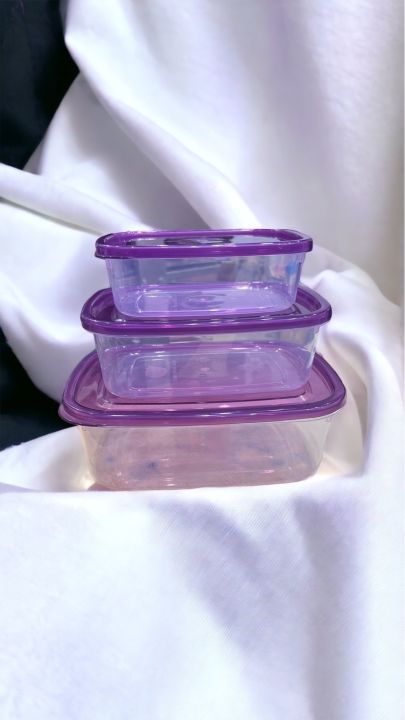 Food containers 3-pcs Rectangle Meal Prep Container, Non-Toxic ...