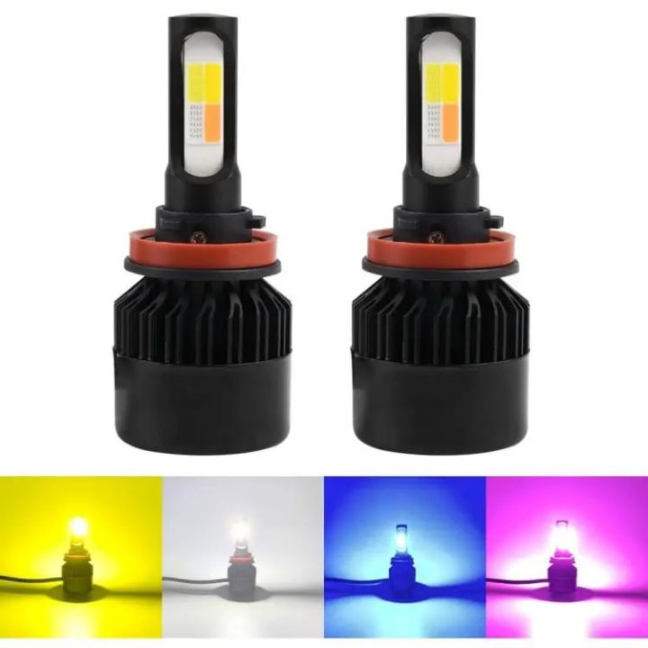 car 4 color led for fog lights H11 colors red - blue - orenge and white ...