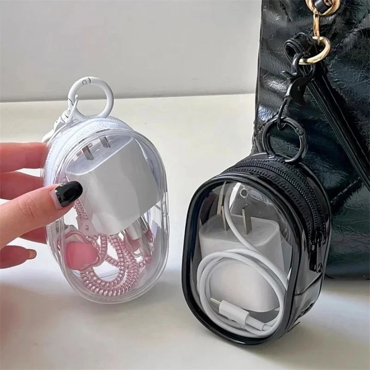 Charger Storage Case Transparent Data Cable Charger Storage Bag ...