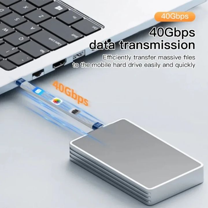 240W 40GB Short USB C to USB C Cable Fast Charging Type C Cord 40Gbps ...