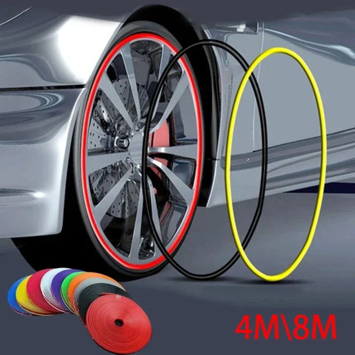 4M/8M Multicolor Xi Car Rim Styling Bright Matte Car Wheels Sticker ...