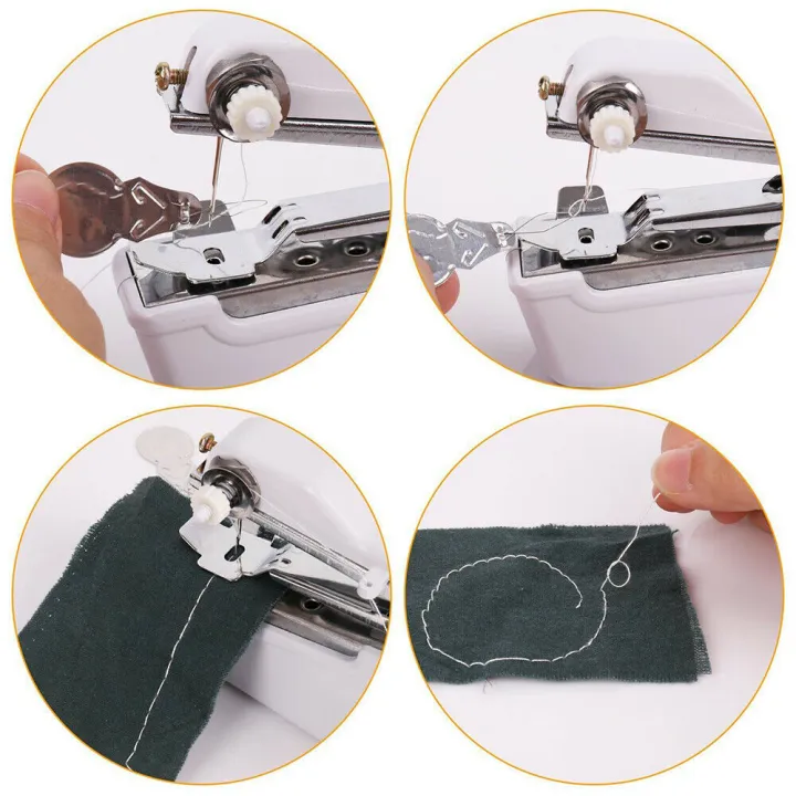 Portable Handheld Sewing Machine Mini Stitch Sew Needlework Cordless ...
